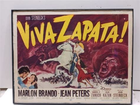 Viva Zapata Marlon Brando Jean Peters Lobby Card Original Mounted