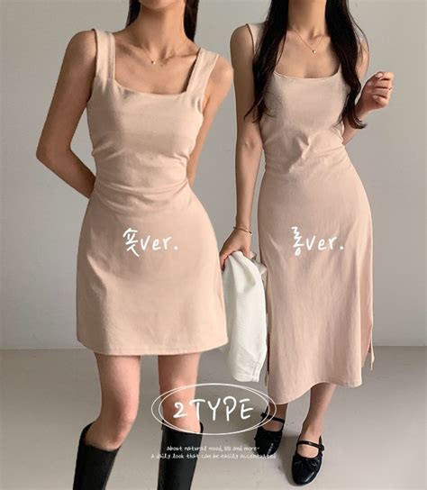 삐뽕언니 숏and롱기장선택🤍 오프닝 스트링 나시원피스2color 여름원피스 미니원피스 롱원피스