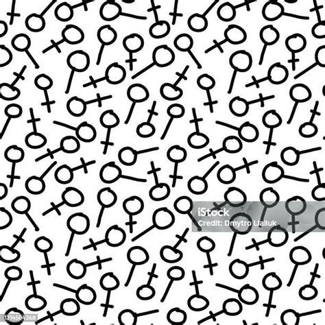 화성과 금성의 남성과 여성의 상징에서 원활한 배경 벡터 원활한 흑백 패턴입니다 성별 성별 사랑 심리학 관계 인팀 웹 인쇄 섬유디자인 Eps 10 0명에 대한 스톡 벡터 아트