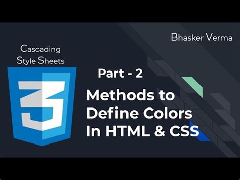Learn CSS Tutorial for beginners in Hindi 9 Part 2 | Methods to define Color in CSS - Mind Luster