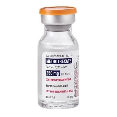 Methotrexate Injection 25 Mgml Single Dose Vial 10 Ml Each Mcguff