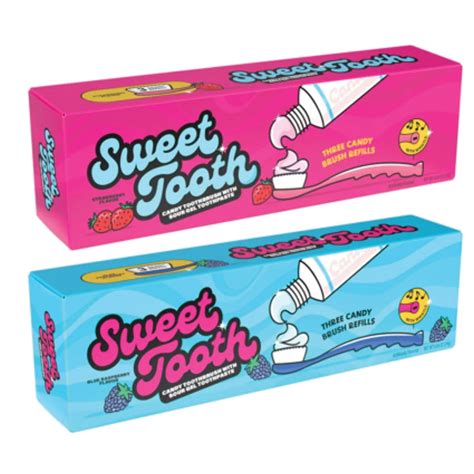 Sweet Tooth Candy Toothbrush And Sour Toothpaste 1 Random Flavor