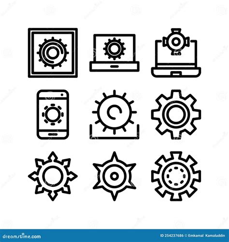 Cogs Icon Or Logo Isolated Sign Symbol Vector Illustration Stock Vector