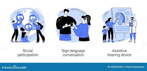 Social Engagement Abstract Concept Vector Illustrations Stock Vector