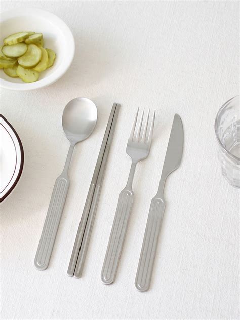릿지 올스텐 커트러리 4p세트 숟가락 젓가락 포크 나이프 하고hago
