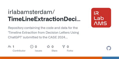 GitHub Irlabamsterdam TimeLineExtractionDecisionLettersCASE