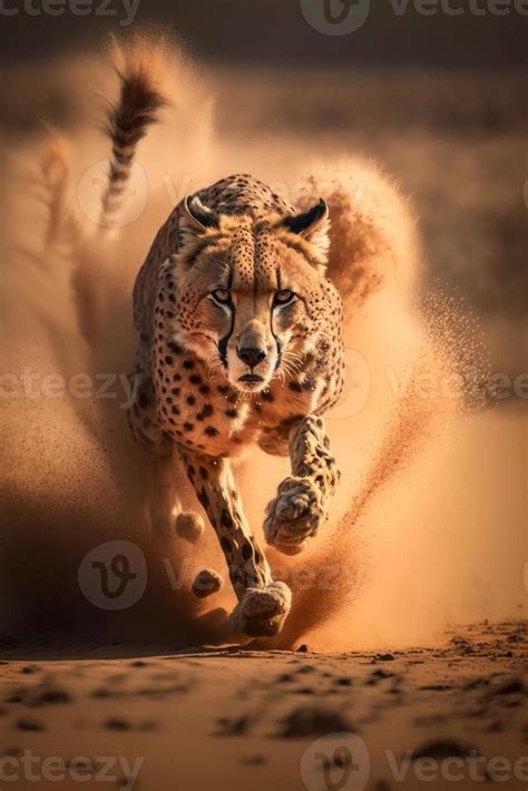 Highly Defined Macro Photography Of A Running Jaguar 22311440 Stock