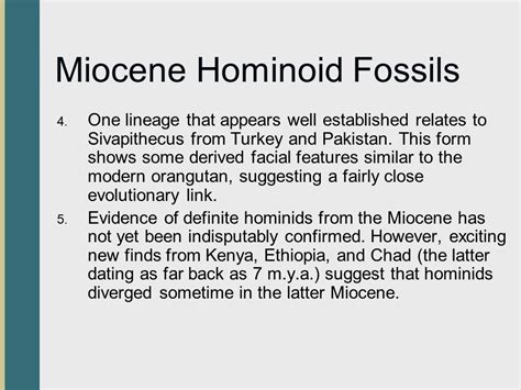Miocene Hominoids