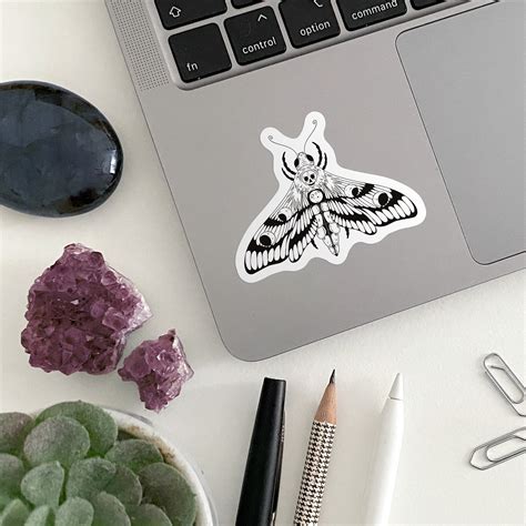 Death Head Moth Sticker Sphinx Moth Tattoo Art Gothic Insect Vinyl