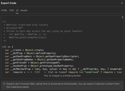 A Guide To Webflow Export Code Cms And Ecommerce Data