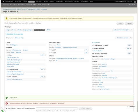 Sqlstate 23000 Integrity Constraint Violation 1052 Column Name In Field List Is Ambiguous