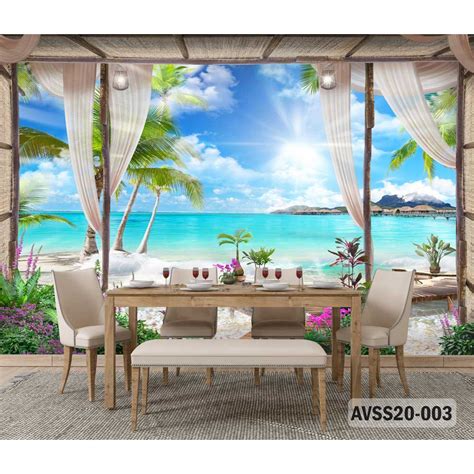 Wallpaper 3d Pantai Wallpaper Custom Pemandangan Alam Wallpaper 3d