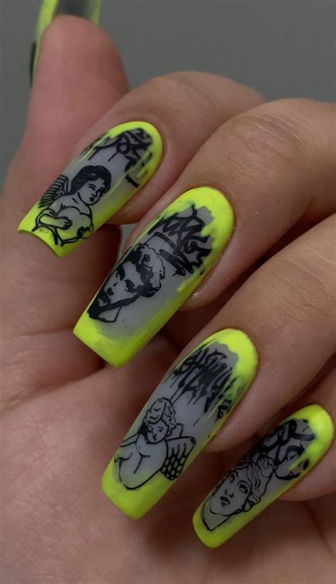 Граффити на ногтях Ногти Экзотические ногти Дизайнерские ногти