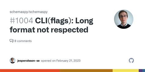 Cliflags Long Format Not Respected · Issue 1004 · Schemaspy