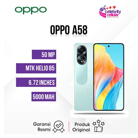 Jual Oppo A58 4g Ram 8 Rom 128gb Garansi Resmi 1 Tahun Kab