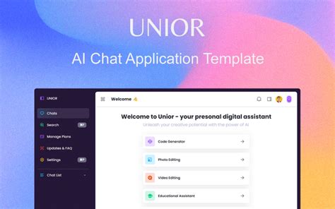 Unior Ai Chat Bootstrap 5 Html Uygulama Şablonu