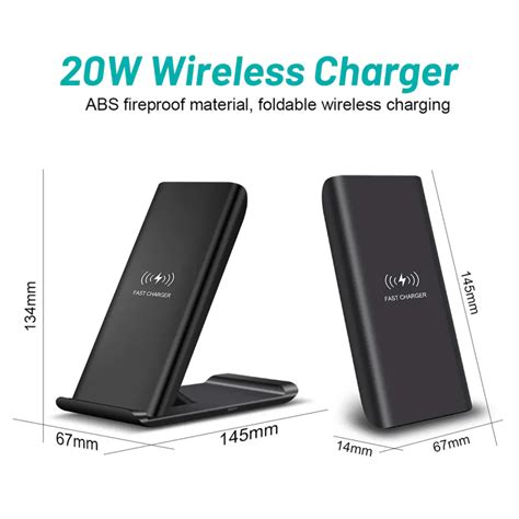 Ładowarka indukcyjna QI 20W do iPhone podstawka składana A16 stojak