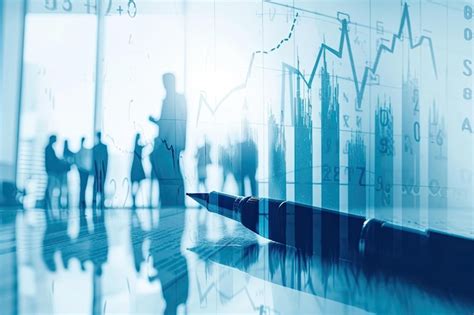 Premium Photo Business Glass Wall Blend Graph With A Group Of People Creating A Double