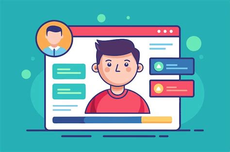 A Digital Profile Interface With Customizable Options Featuring A User