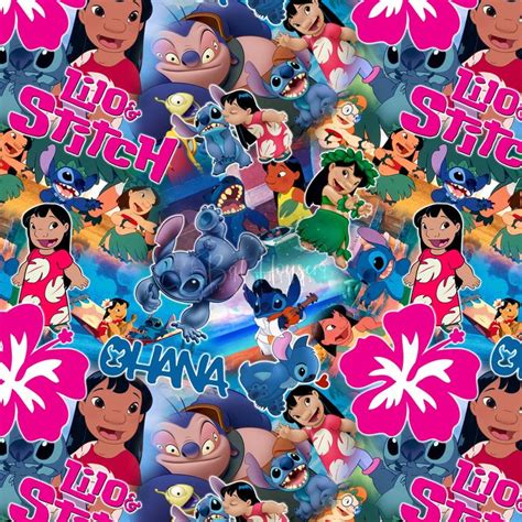 An Image Of Cartoon Characters On A Blue And Pink Background With The