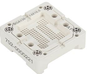 China Pogo Pin Contact BGA IC Test Socket With F Interposer China Test Adapter Molded Socket