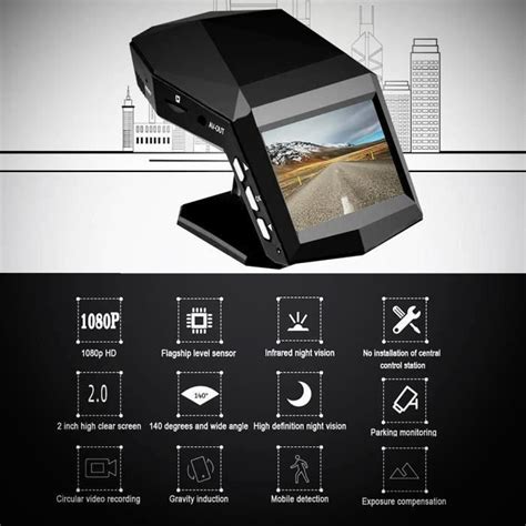 Enregistreur de conduite 1080P 2 pouces voiture DVR caméra vidéo carte