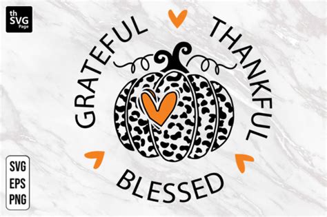 Grateful Thankful Blessed SVG Fall SVG Graphic By ThSVGpage Creative Fabrica