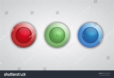 Set Glossy 3d Buttons Vector Illustration Stock Vector Royalty Free 373360963 Shutterstock