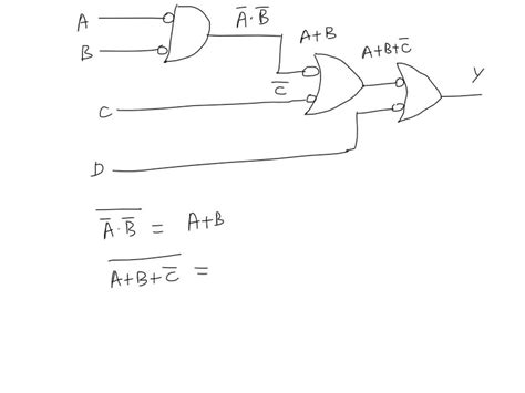 SOLVED Using De Morgan Equivalent Gates And Bubble Pushing Methods