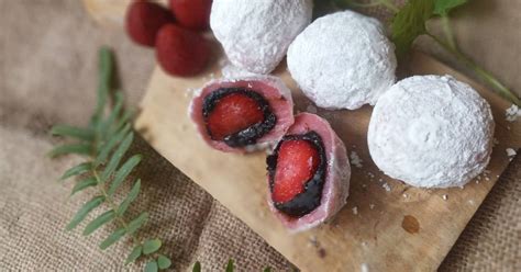 Resep Mochi Daifuku Isi Strawberry Oleh Ibu Meishys Kitchen Cookpad