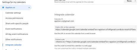 Apption Embed Notion Google Calendar Widget