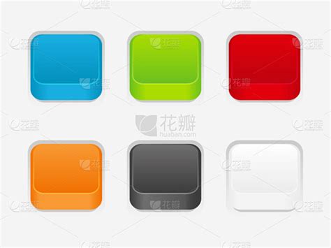 一组颜色的应用程序图标
