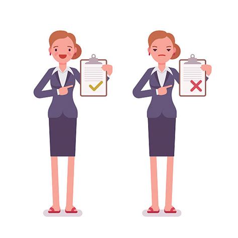 Professional Woman Clipboard Portrait Illustrations Royalty Free
