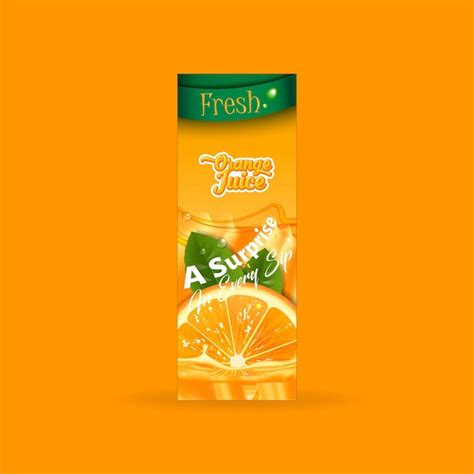 Premium Vector Orange Juice Packaging Design Vector
