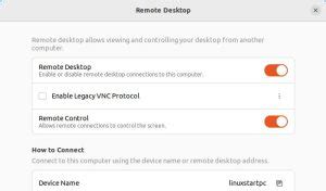How To Enable And Use Remote Desktop On Ubuntu Linux Start