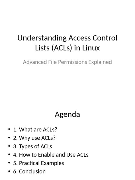 acls in linux pdf