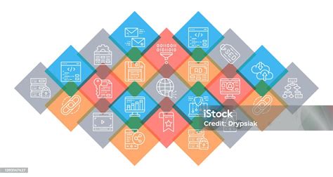 Seo 벡터 아이콘 일러스트 레이 션 책갈피 호스팅 하이퍼 링크 광고 데이터 전송 프로모션 아이콘 배너 흰색 배경에 고립 개념에 대한 스톡 벡터 아트 및 기타 이미지