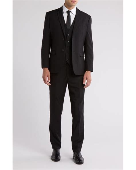 Braveman Premium Slim Fit 3 Piece Suit In Black For Men Lyst