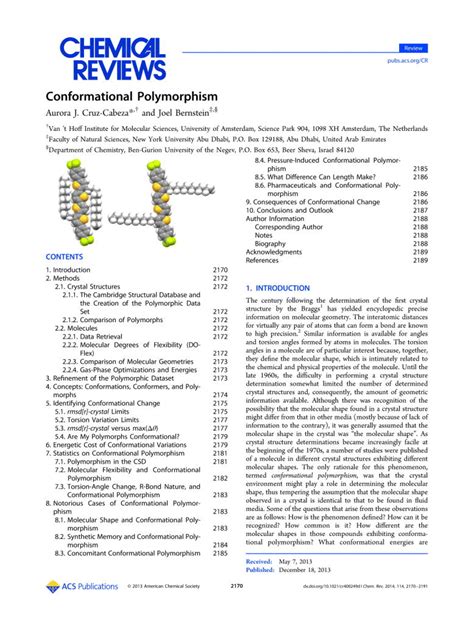 Conformational Polymorphism Chemical Reviews
