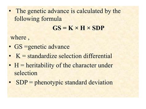 Heritability Genetic Advance Ge Interaction Ppt