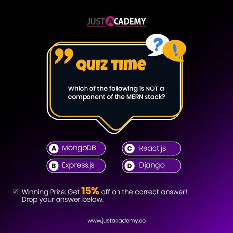 justacademy software training institute on linkedin techtrivia quiztime mernstack