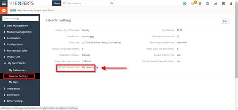 Change Default Landing Page For Calendar To List View In VTiger 7