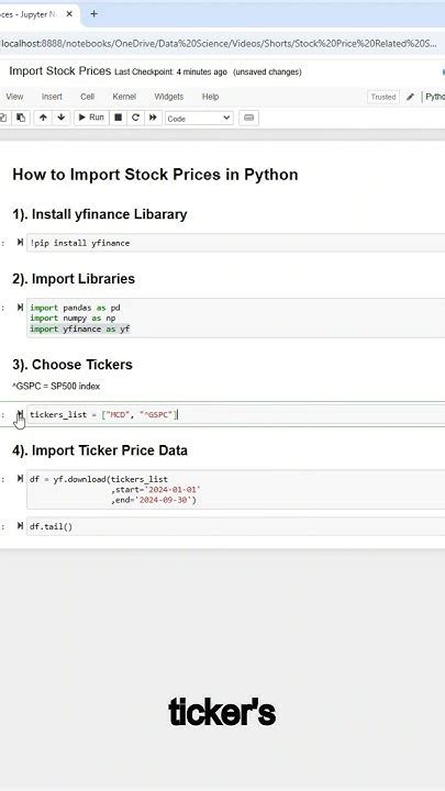 Import Stock Prices With Python In 20 Seconds Stocktrading
