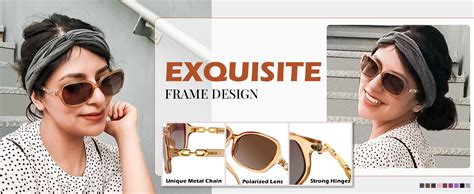 Feisedy Vintage Square Polarized Sunglasses For Women Uv400