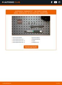 Wie VW Caddy II Kombi 9K9B Thermostat wechseln Schritt für Schritt
