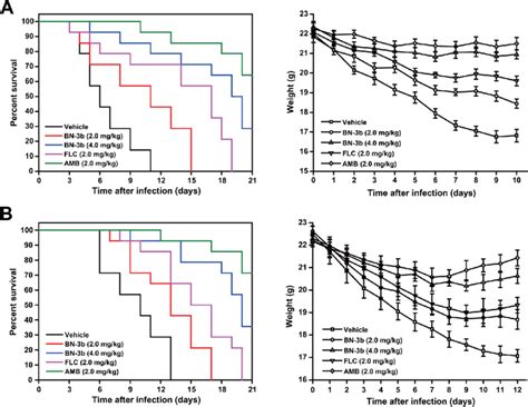 Survival And Body Weight Of Immunocompromised Mice Infected