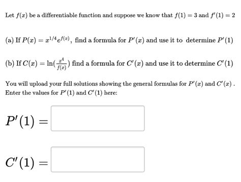 Solved Let F Be A Differentiable Function And Suppose We Chegg Com