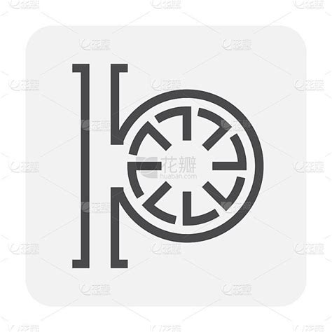 离心泵矢量图标。用于控制水或污水。中风可编辑线。