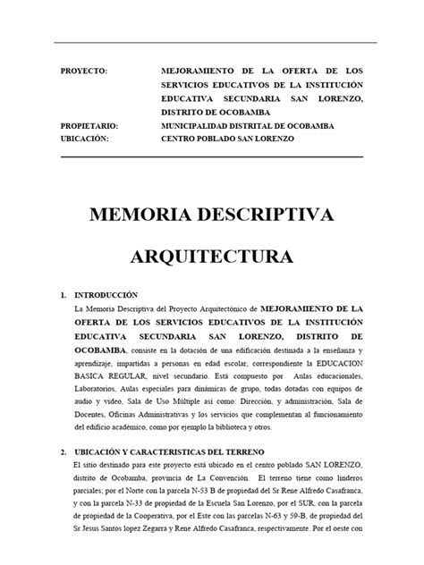 Memoria Arquit Pdf Enseñando