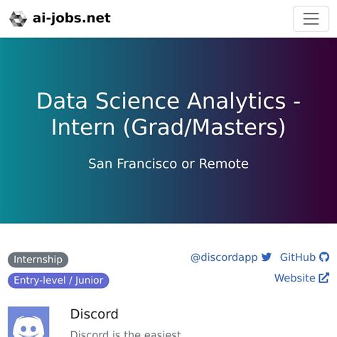 Hiring Internship Data Science Analytics Intern Gradmasters